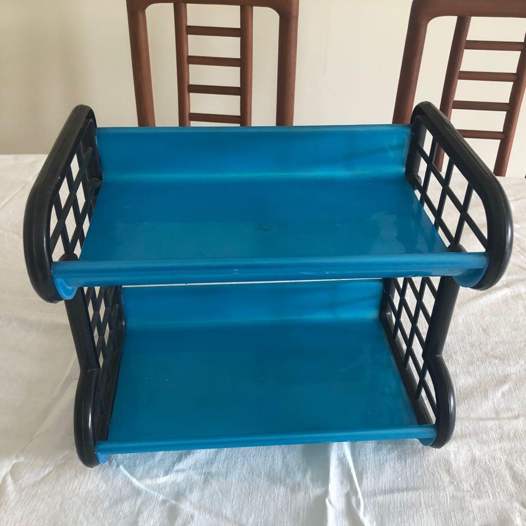 2 tier plastic storage rack / organizer, Furniture & Home Living ...