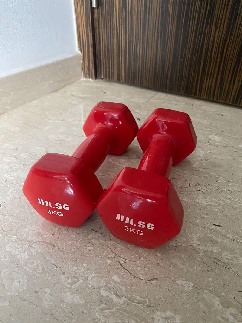 3KG Dumbbell x 2, Sports Equipment, Exercise & Fitness, Weights ...