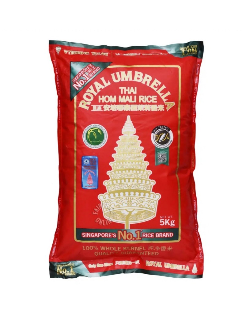 5kg Royal umbrella rice, Food & Drinks, Rice & Noodles on Carousell