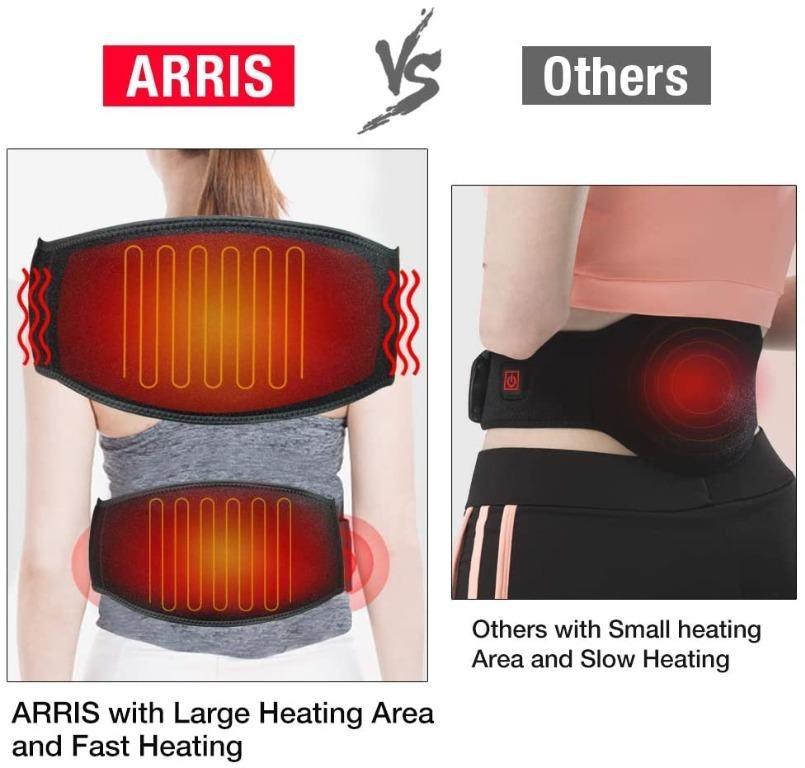ARRIS Lower Back Heating Pad/Heating Waist Belt Wrap Rechargeable ...