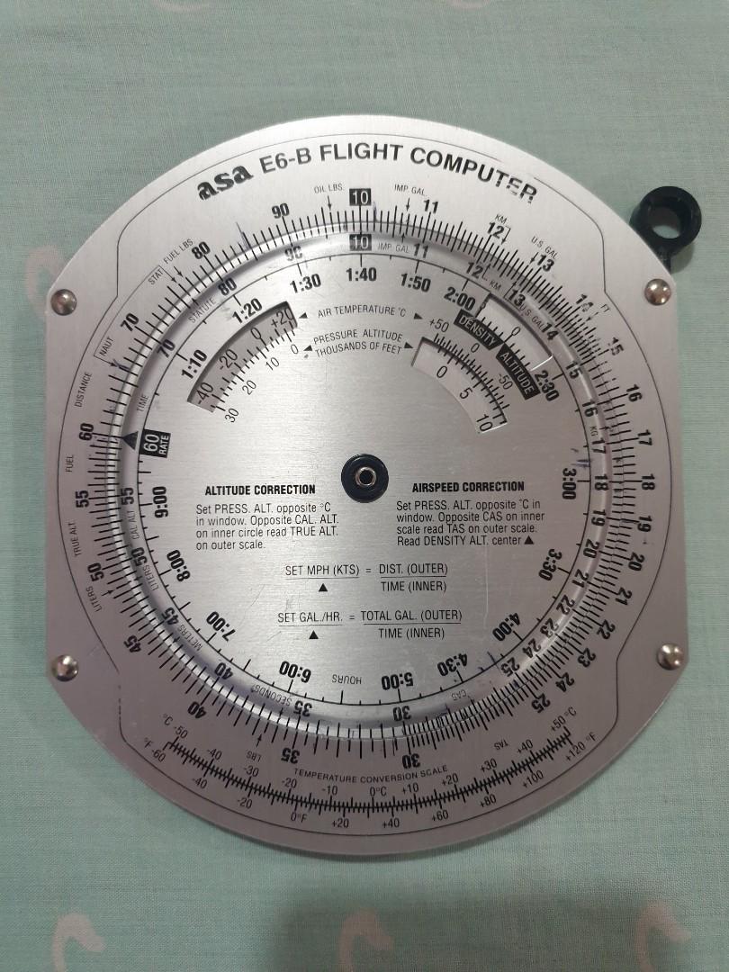 ASA E6-B Flight Computer for Aviation with FREE Holding Patter Guide, Commercial & Industrial ...