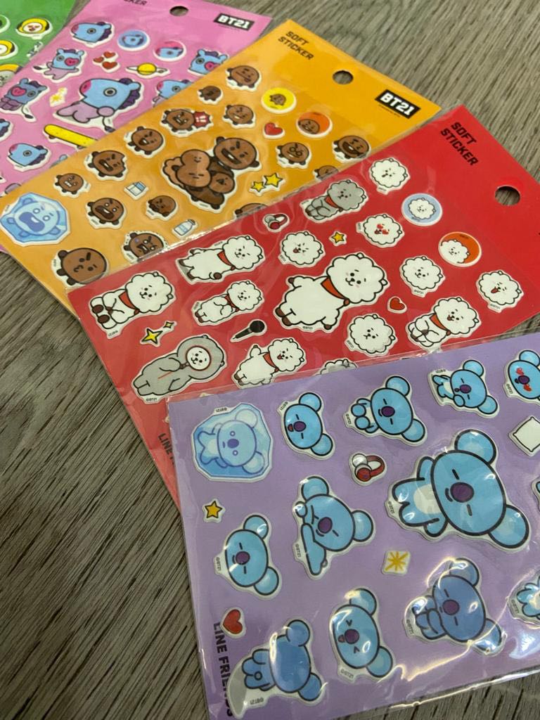 BT21 official stickers, Hobbies & Toys, Memorabilia & Collectibles, K ...