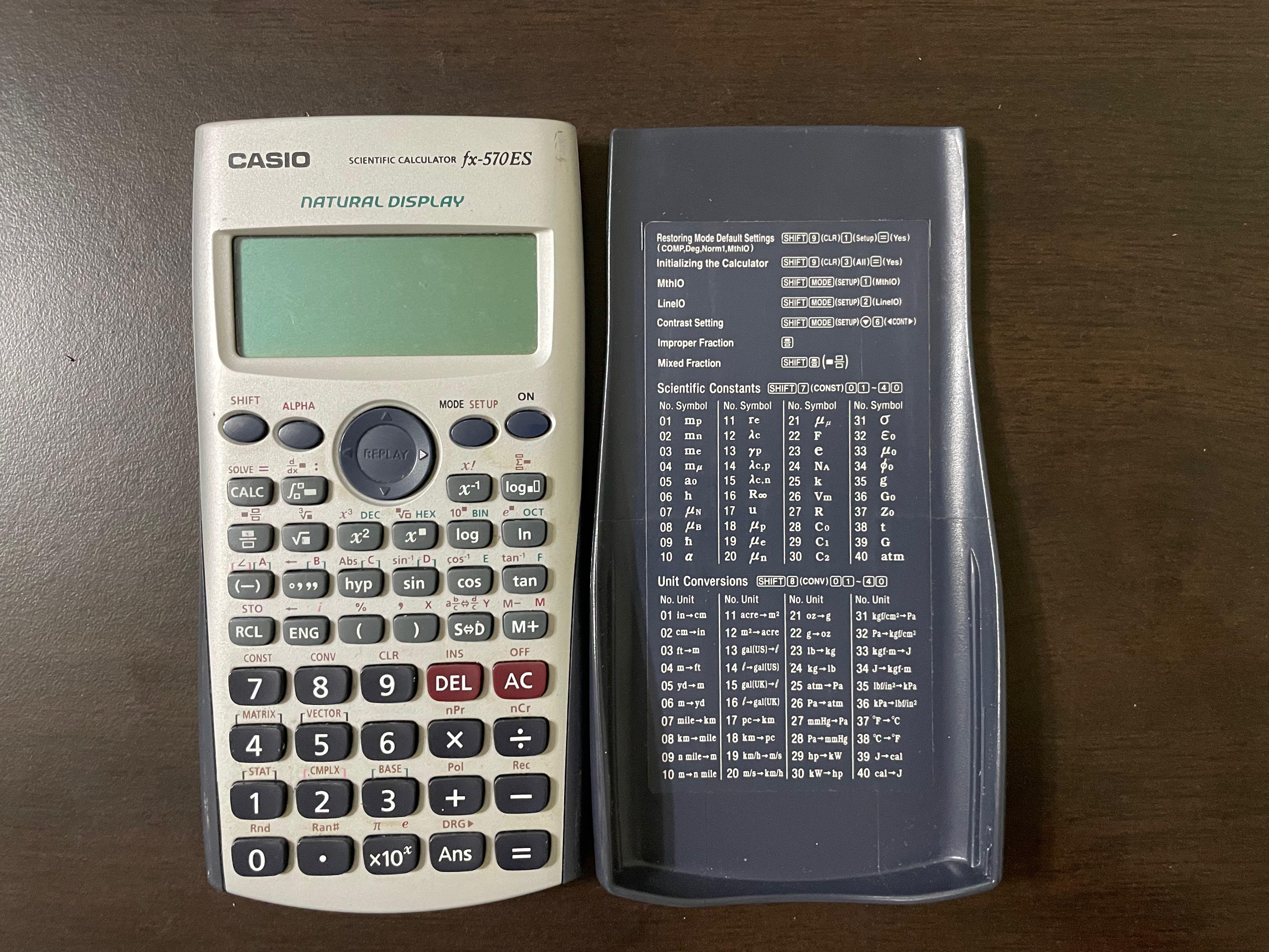 Casio Calculator FX-570ES, Hobbies & Toys, Stationery & Craft ...