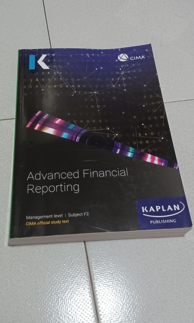 CIMA Advanced financial reporting F2 Kaplan textbook and practice kit ...