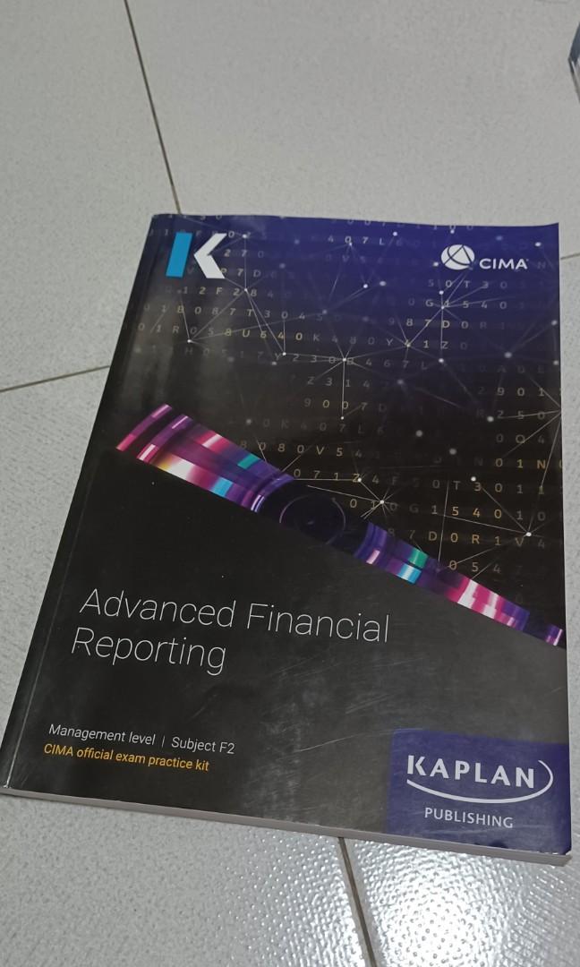 CIMA Advanced financial reporting F2 Kaplan textbook and practice kit ...