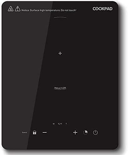 COOKPAD 12" Portable Induction Cooktop,2000W Countertop Burner,Electric ...