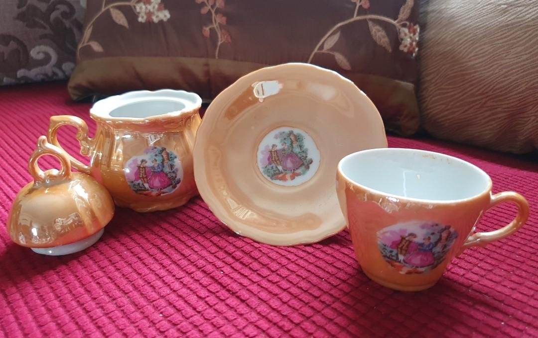 Dainty fine porcelain tea set, Furniture & Home Living, Kitchenware ...