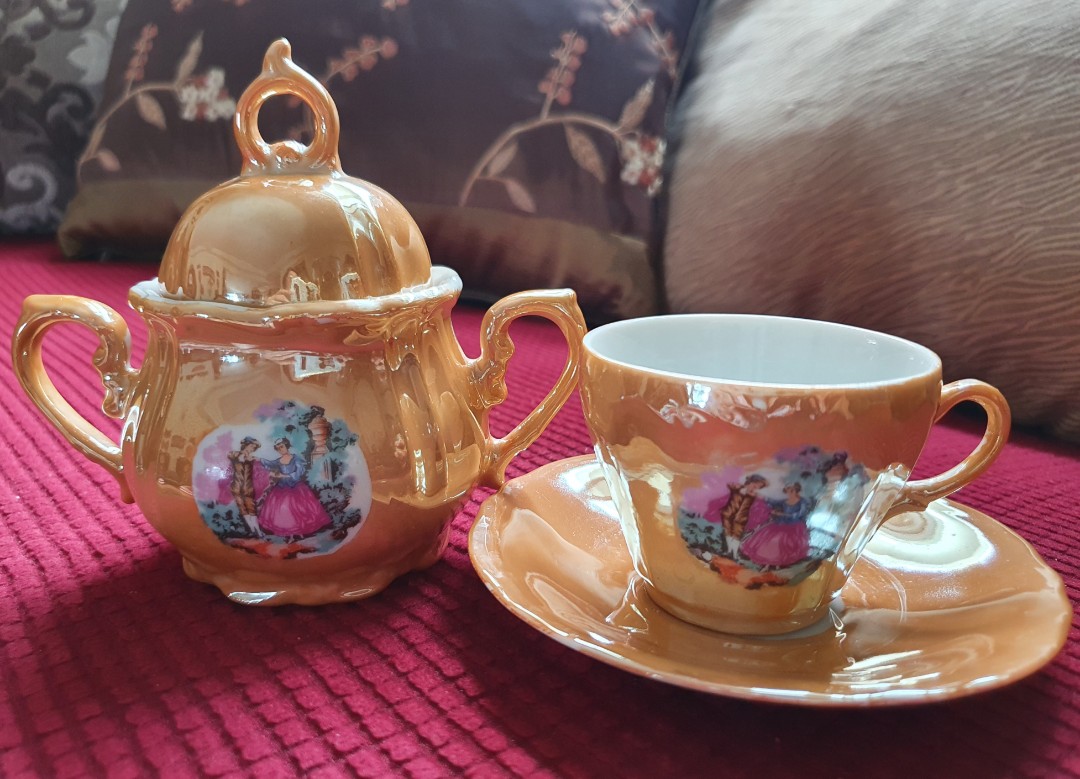 Dainty fine porcelain tea set, Furniture & Home Living, Kitchenware ...