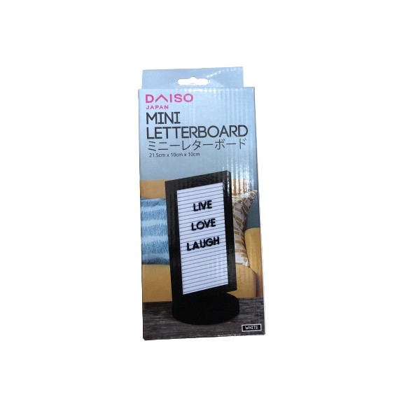 DAISO MINI LETTERBOARD BLACK, Furniture & Home Living, Home Decor ...