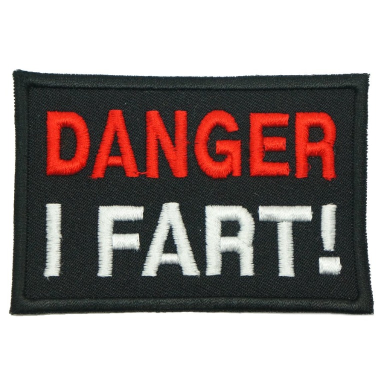 DANGER I FART PATCH - BLACK / BLACK FOLIAGE / BLACK RED / OLIVE GREEN ...