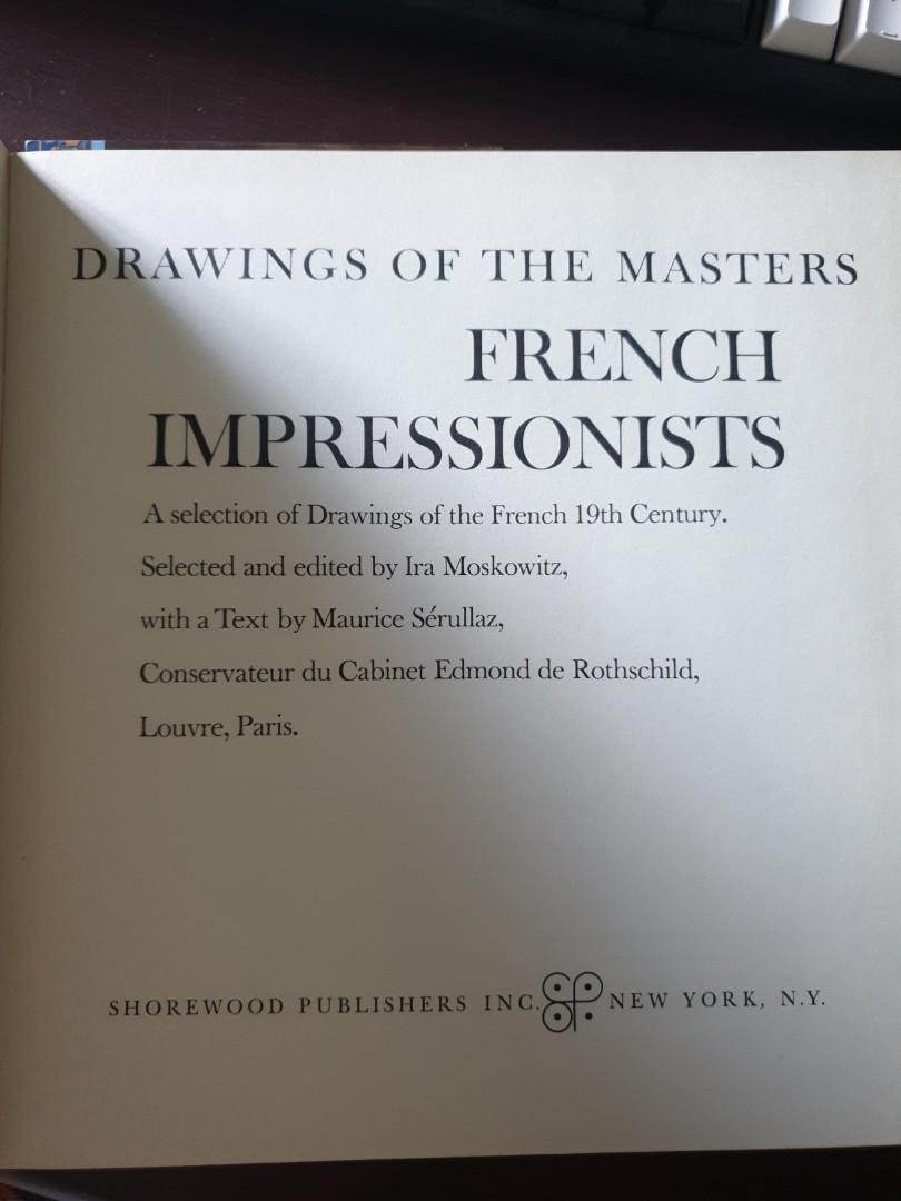 Drawings of the Masters: French Impressionists art book (painting ...