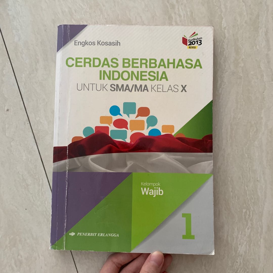 Erlangga Buku Bahasa Indonesia Kelas X 10, Buku & Alat Tulis, Buku ...