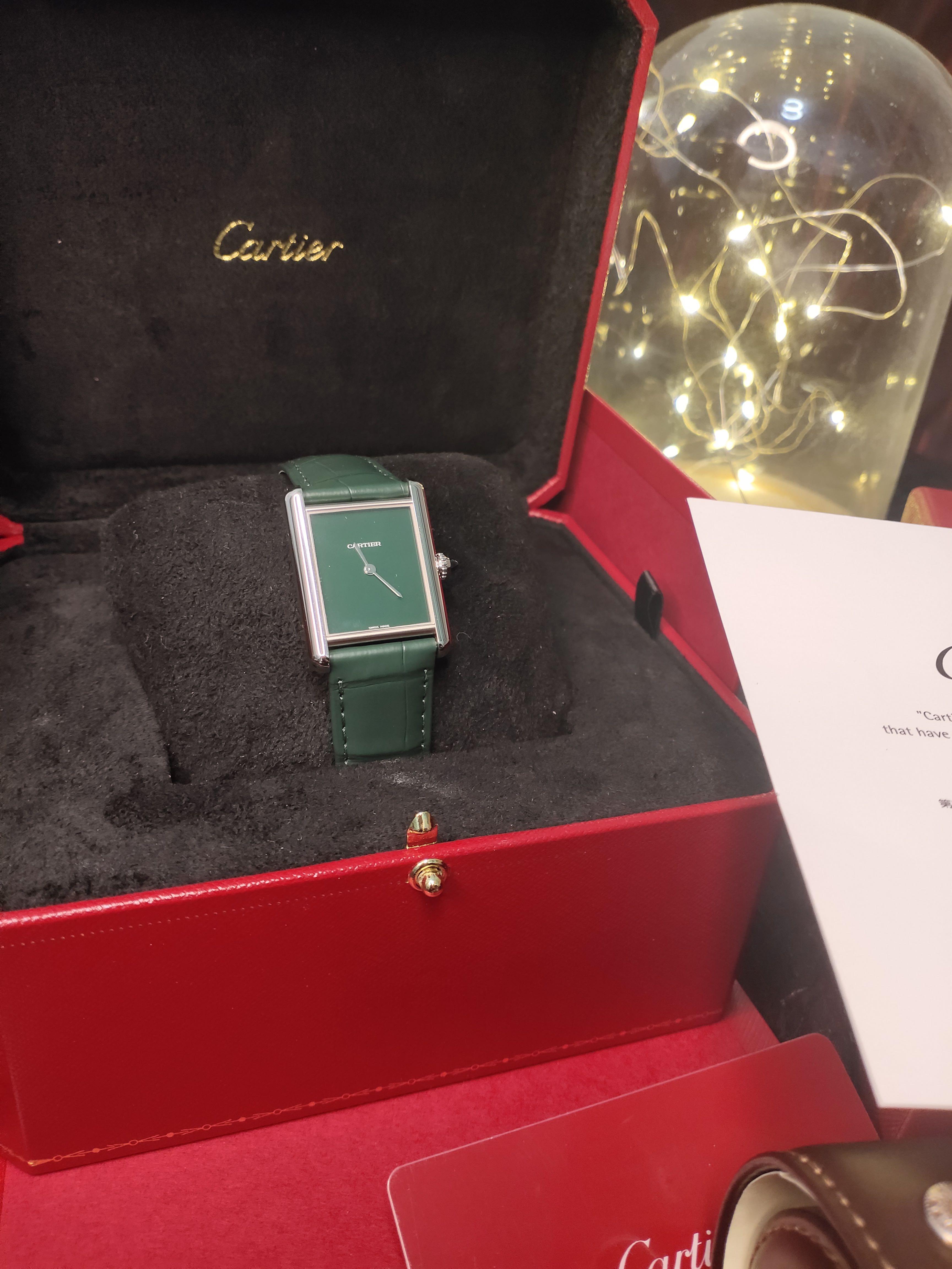 Cartier Tank Must Green Limited Edition WSTA0056, Luxury, Watches on ...