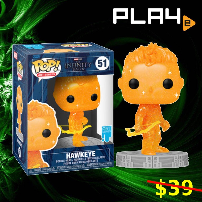 Funko POP! (51) Avengers Infinity Saga Hawkeye Orange Artist (7100542 ...