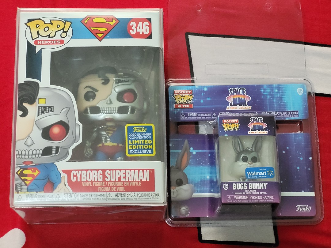 Funko Pop Cyborg Superman And Pocket Pop Bugs Bunny Hobbies And Toys Toys And Games On Carousell