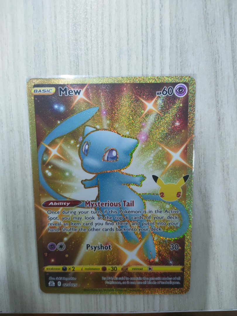 Gold mew 25th celebration, Hobbies & Toys, Toys & Games on Carousell