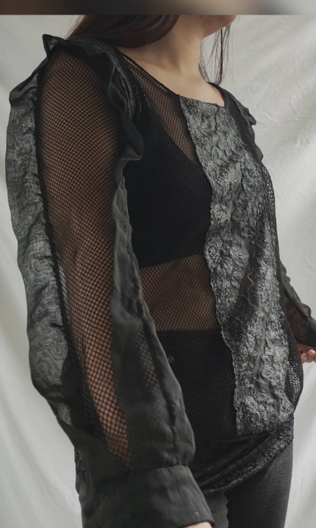 Harry Styles Mesh And Net Top, Women's Fashion, Tops, Longsleeves on ...