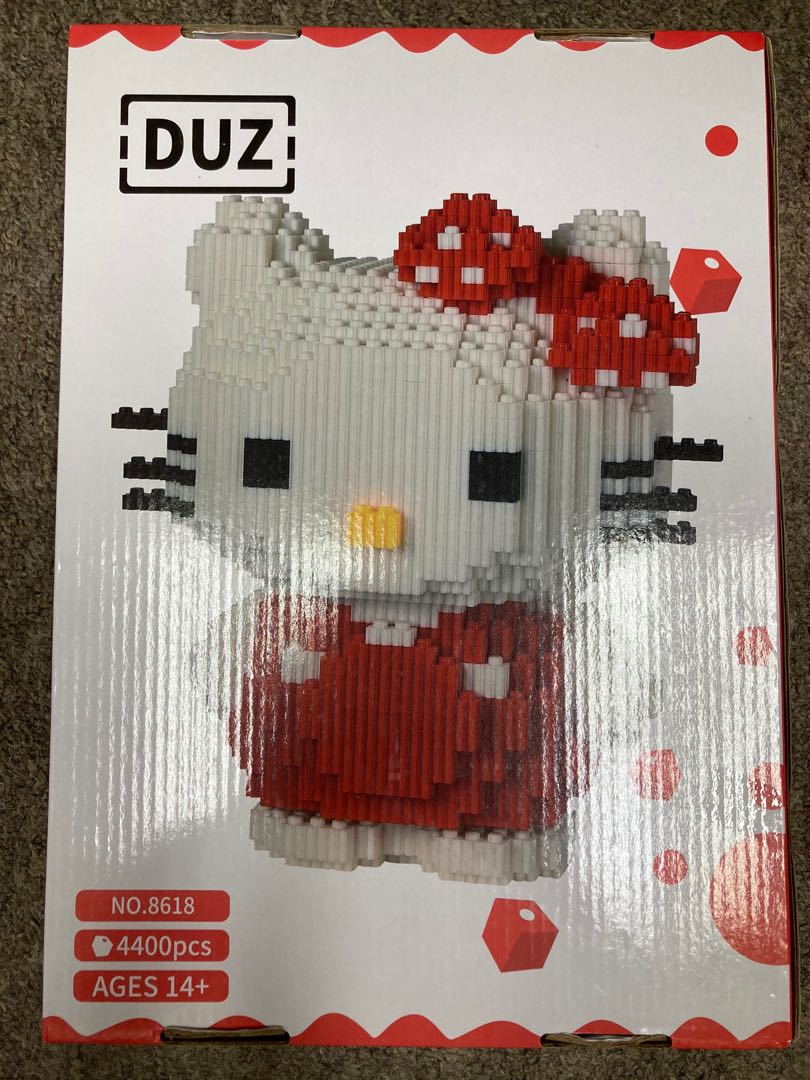 Hello Kitty Lego (DUZ) 積木, 興趣及遊戲, 玩具 & 遊戲類 - Carousell