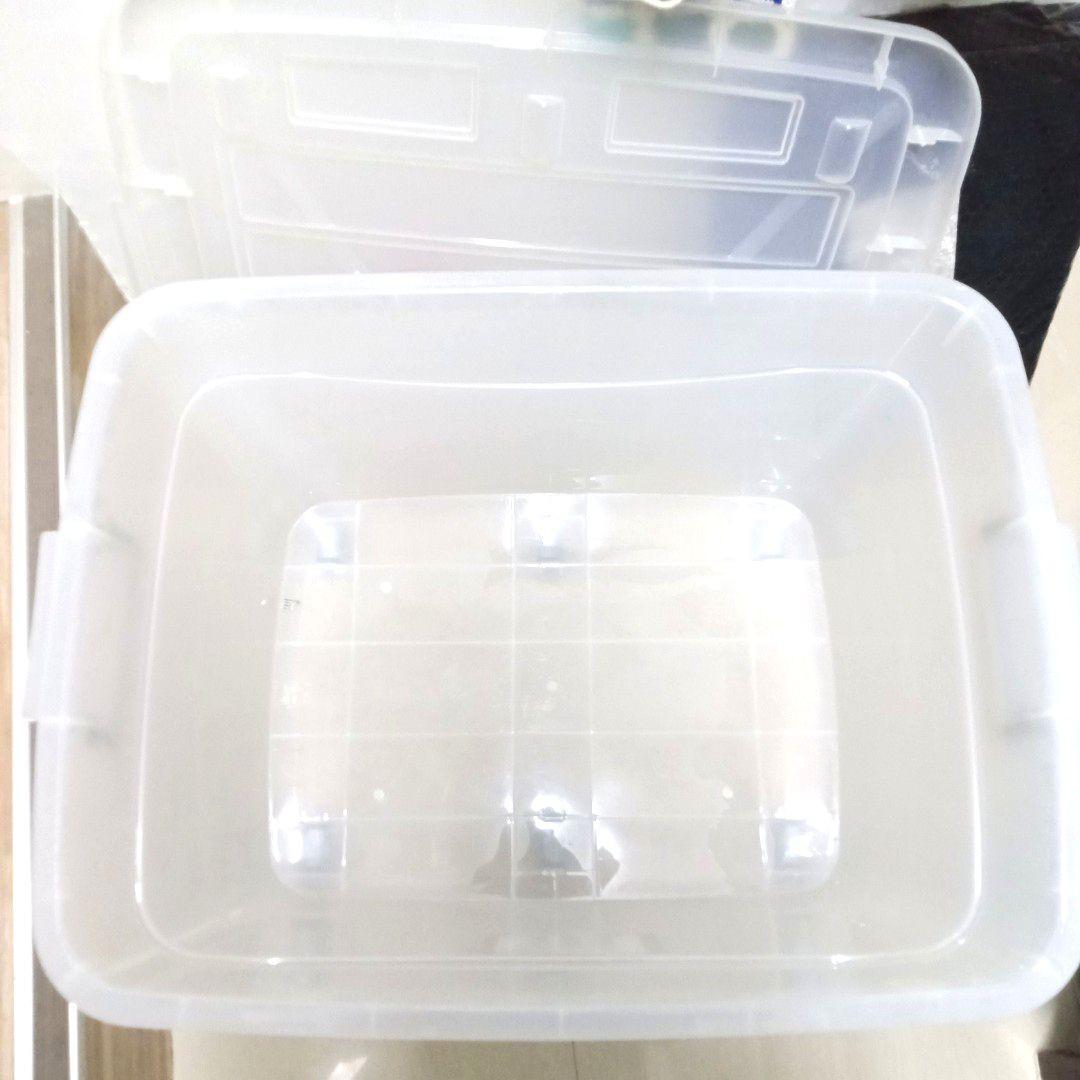 iBox 120 Liters Xtra Large Storage Box (White), Furniture & Home Living ...