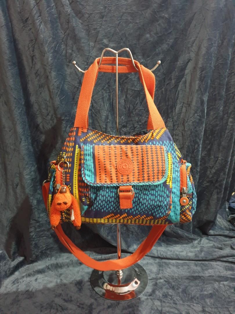 KIPLING Orange print 2-way Bag (Shoulder and Sling Bag), Women's ...