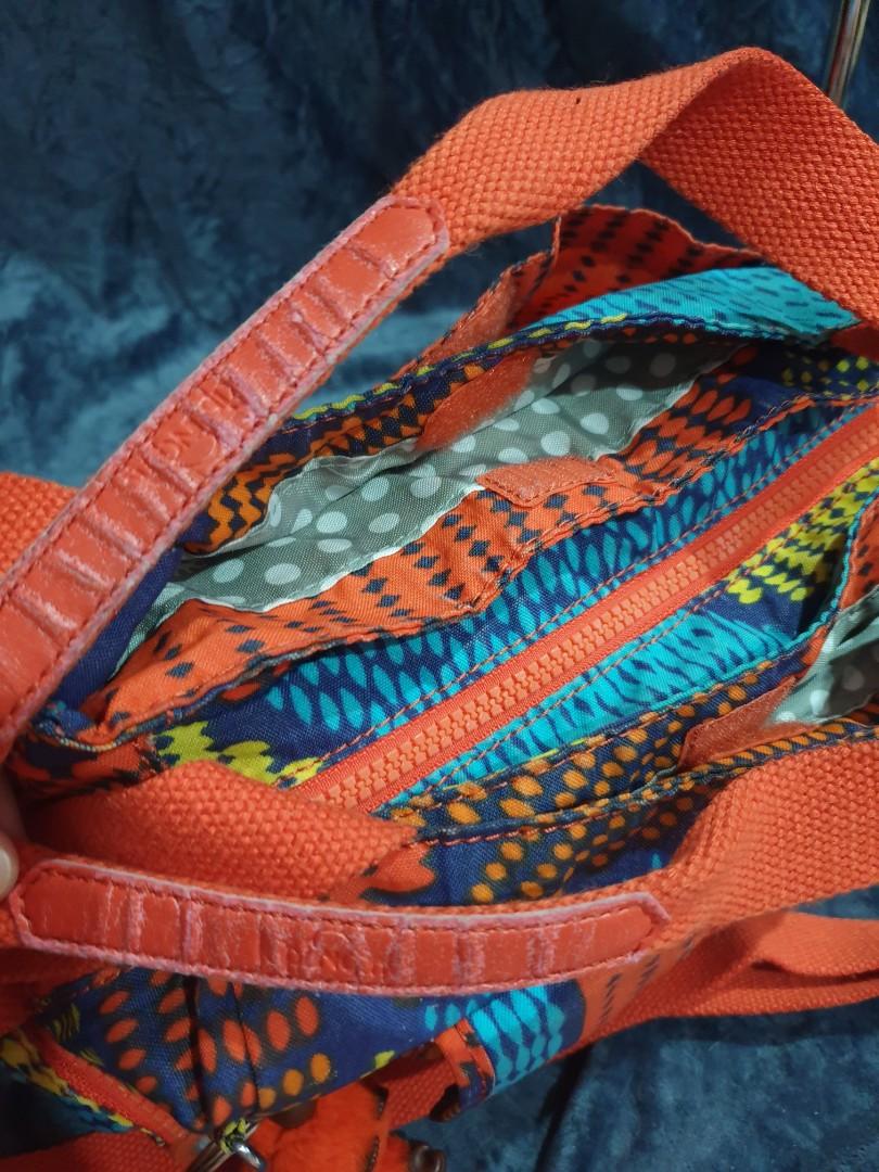 KIPLING Orange print 2-way Bag (Shoulder and Sling Bag), Women's ...