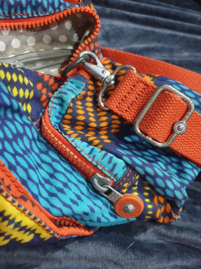 KIPLING Orange print 2-way Bag (Shoulder and Sling Bag), Women's ...