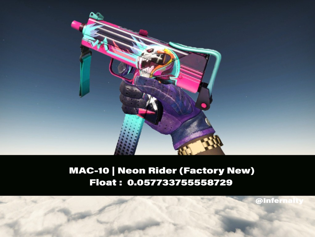 MAC-10 Neon Rider FN CSGO SKINS KNIVES, Video Gaming, Gaming ...