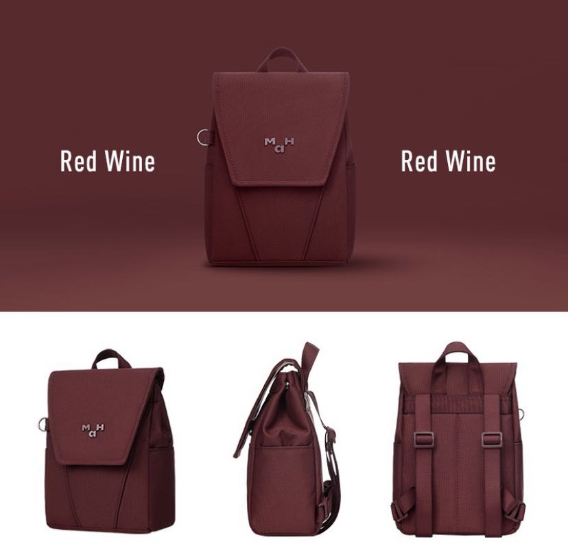 MAH Mini Red Wine Backpack, Women's Fashion, Bags & Wallets, Backpacks ...