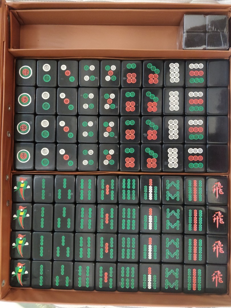 Mahjong Set A1 Black, Hobbies & Toys, Toys & Games on Carousell