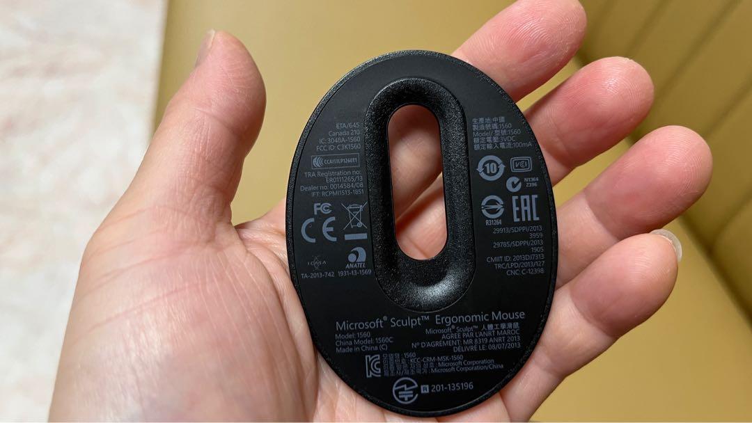 Microsoft Sculpt Ergonomic Mouse model 1560 (without box), Computers ...