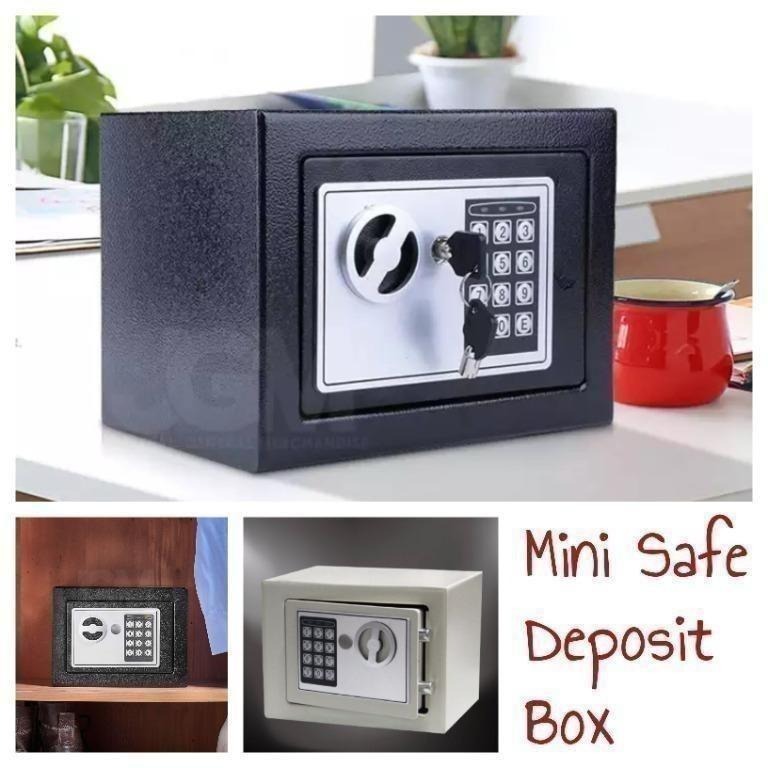 Mini Safe Deposit Box, Furniture & Home Living, Security & Locks, Safe ...