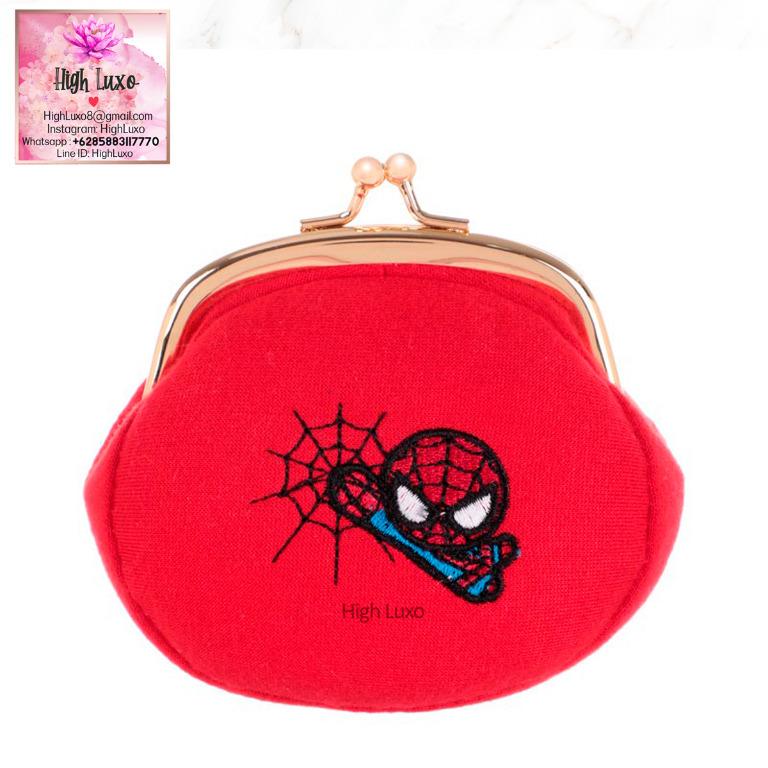 Miniso Official Dompet Koin Marvel Coin Purse Spiderman Avengers Red ...