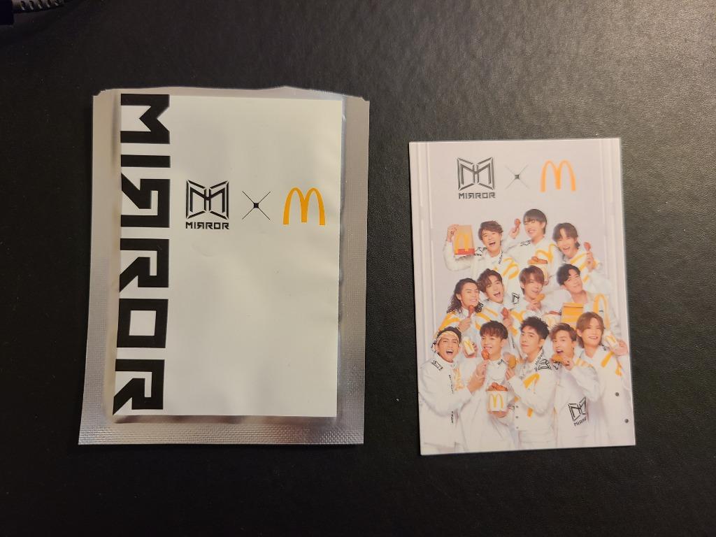 (包郵）Mirror 麥當勞 McDonalds 12人團卡 Card, 興趣及遊戲, 收藏品及紀念品, 明星周邊 - Carousell