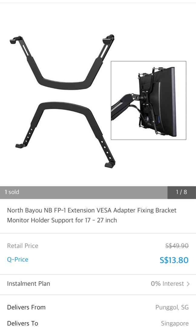 Monitor Vesa Adaptor (Brand: North Bayou), Computers & Tech, Parts ...