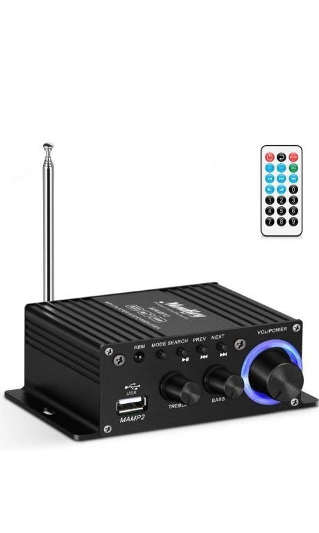 Moukey Mini amplifier home audio Bluetooth 5.0 for speakers- 50W 2 ...