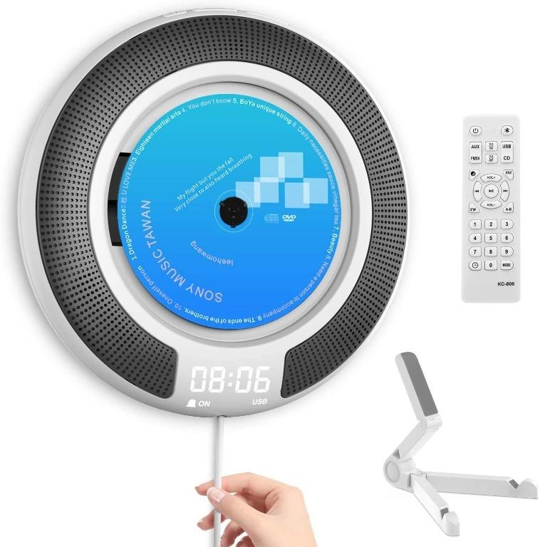 Multifunction CD Player Portable with Bluetooth Built-in HiFi Speakers ...