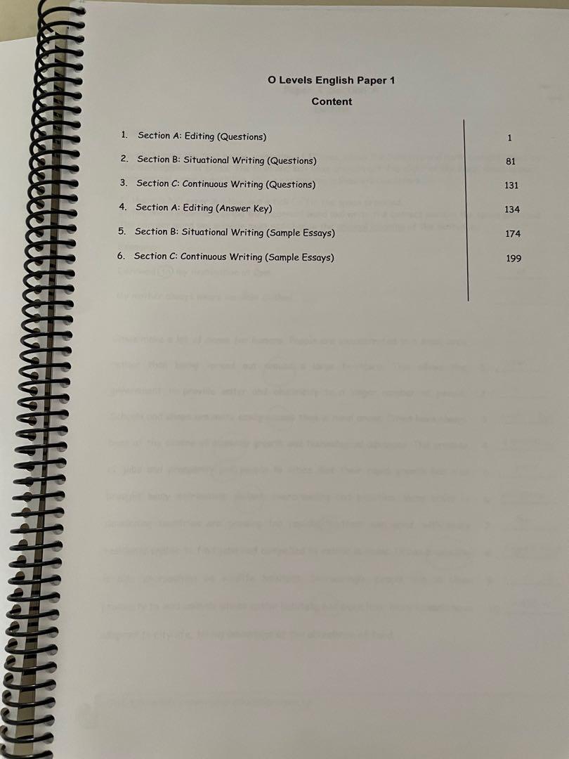 O Level English Paper 1, Hobbies & Toys, Books & Magazines, Assessment ...