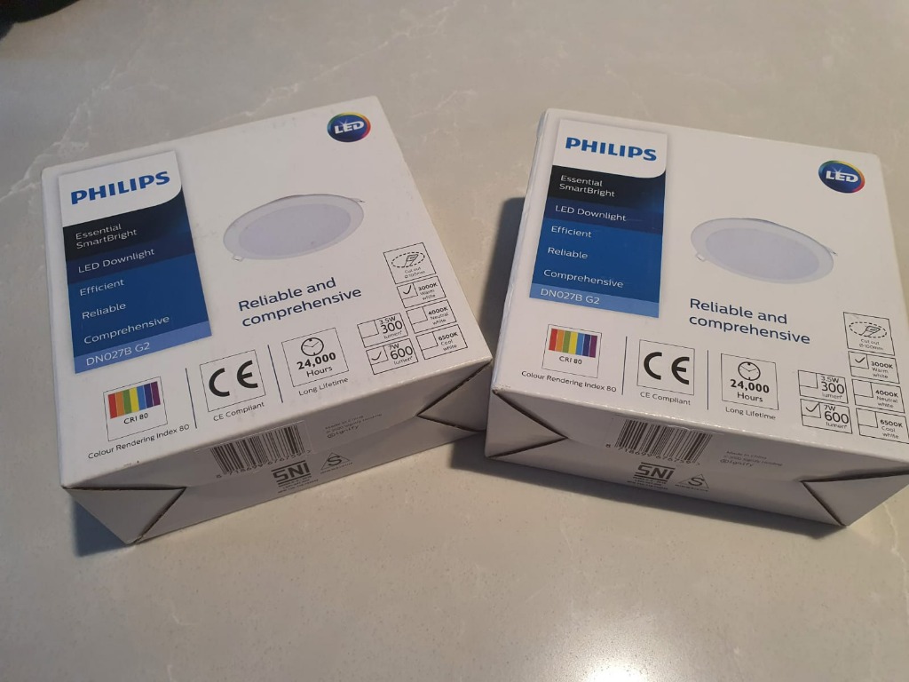 Philips Essential Downlight 7W (1 pair), Furniture & Home Living ...