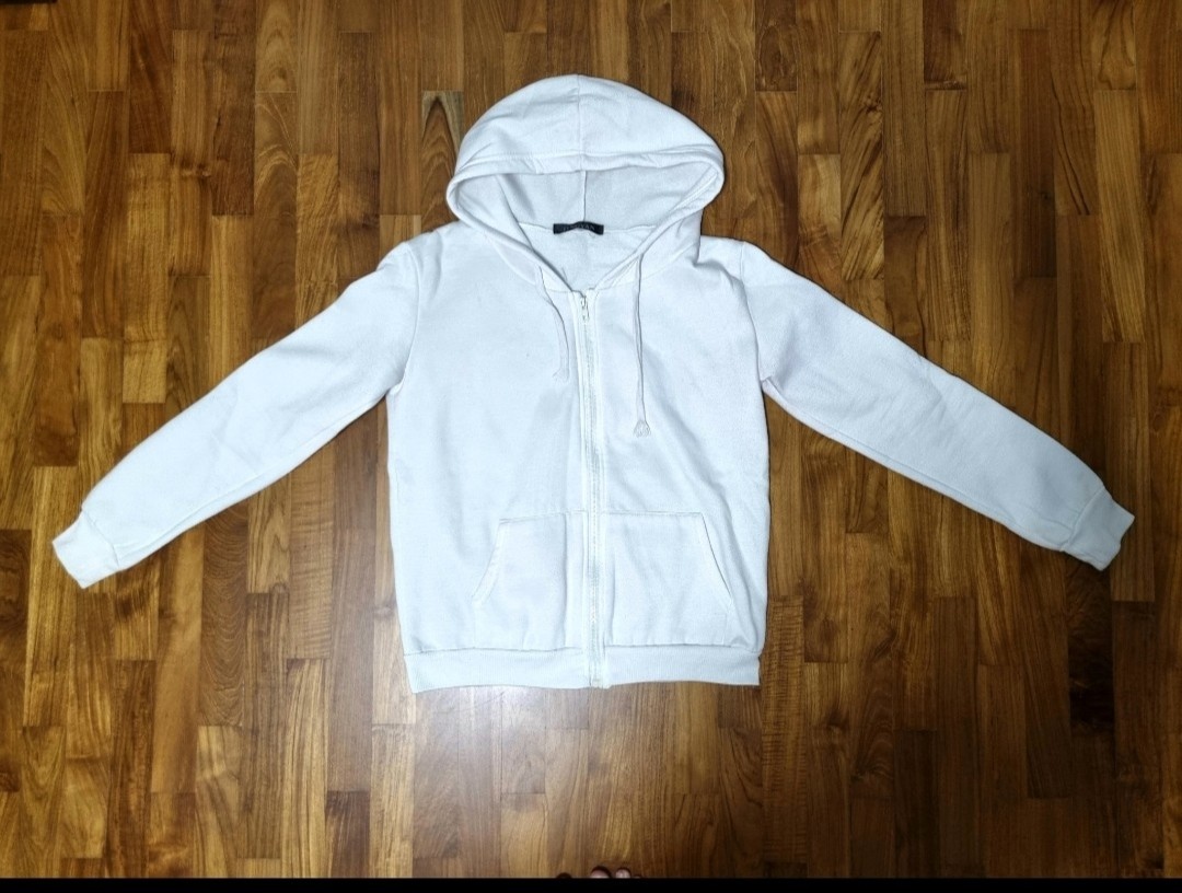 Plain white jacket, Women's Fashion, Coats, Jackets and Outerwear on ...