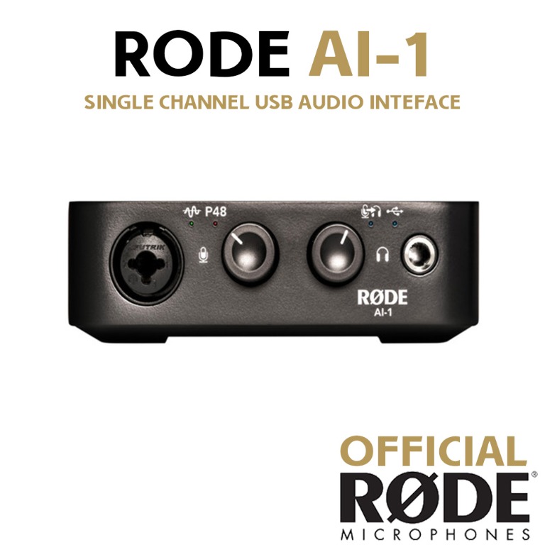 Rode AI-1 USB Audio Interface (Studio Quality AI1 Audio Mixer), Audio ...
