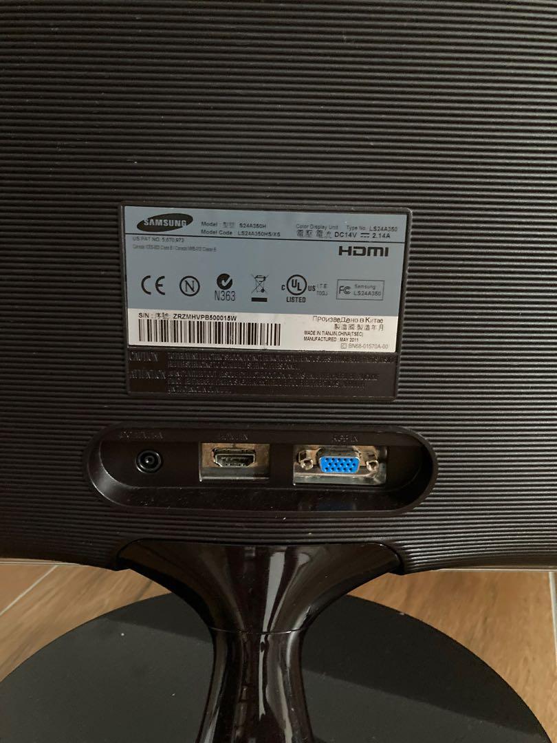 Samsung 24" LED wide screen monitor, Computers & Tech, Parts ...