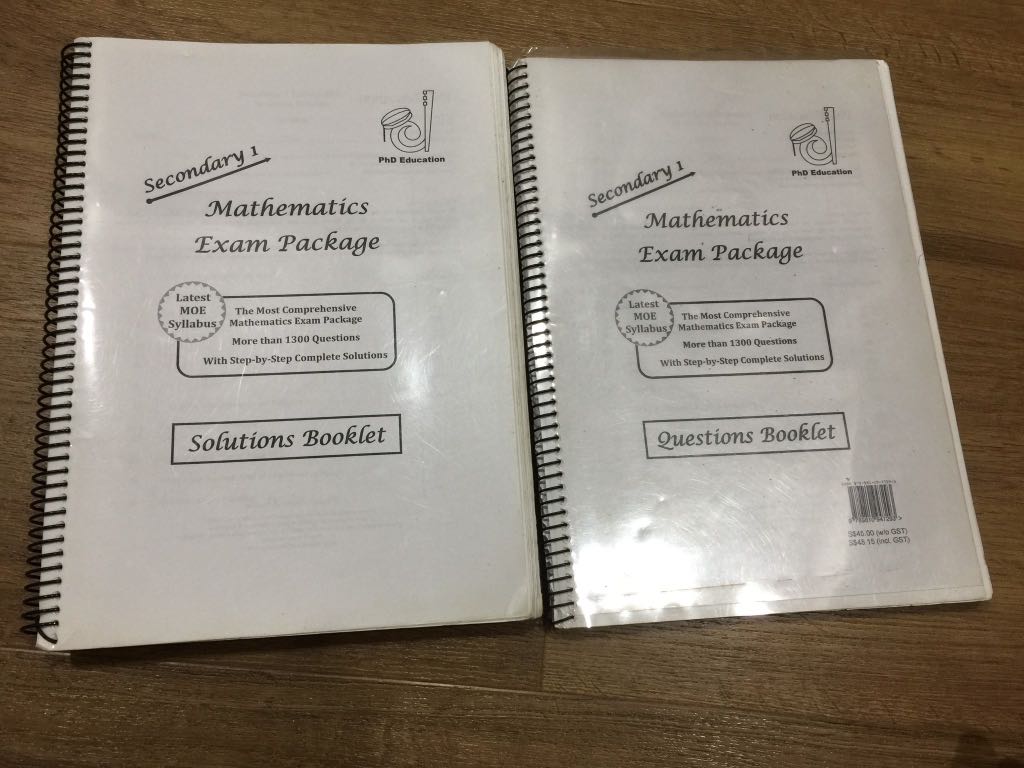 Secondary 1 Maths Exam Package PhD Education, Hobbies & Toys, Books ...