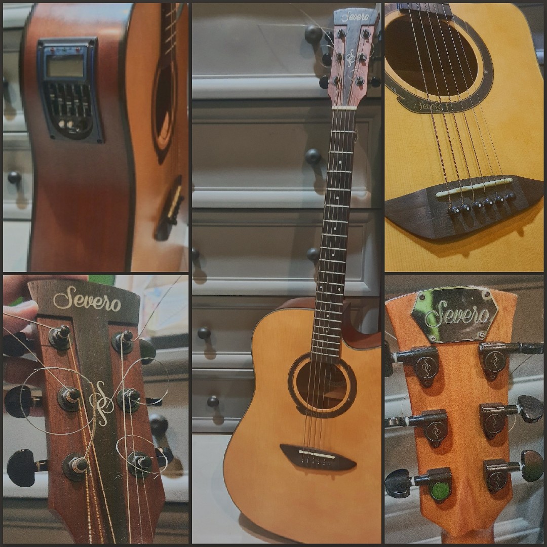 SEVERO ACOUSTIC GUITAR W/ PICKUP, Hobbies & Toys, Music & Media ...