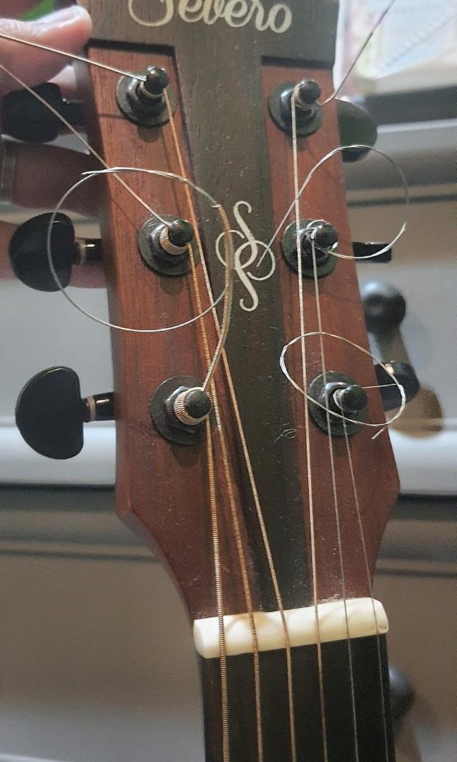 SEVERO ACOUSTIC GUITAR W/ PICKUP, Hobbies & Toys, Music & Media ...