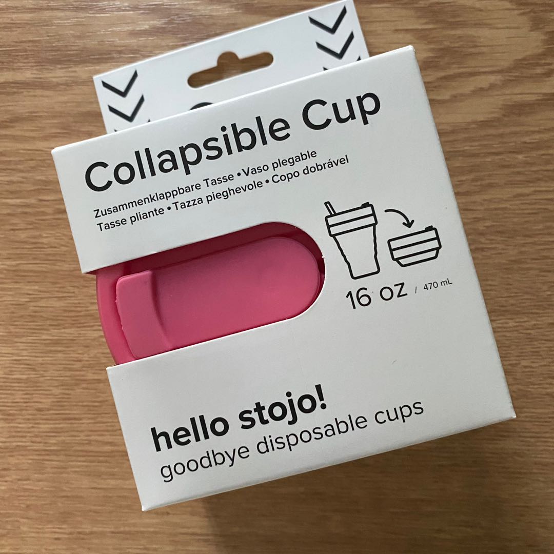 STOJO collapsible tumbler 16Oz Peony, Furniture & Home Living ...