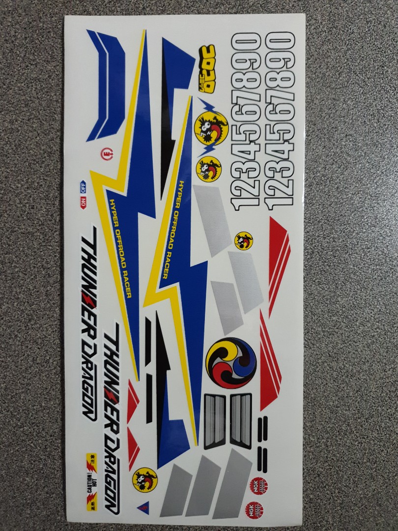 Tamiya Thunder Dragon decal by MCI RC car buggy, Hobbies & Toys, Toys ...