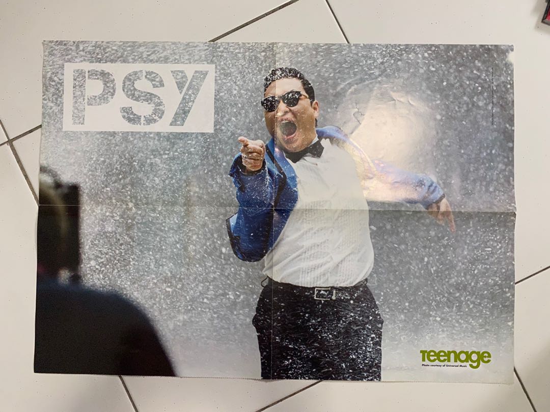 TEENAGE Magazine PSY Poster, Hobbies & Toys, Memorabilia & Collectibles ...