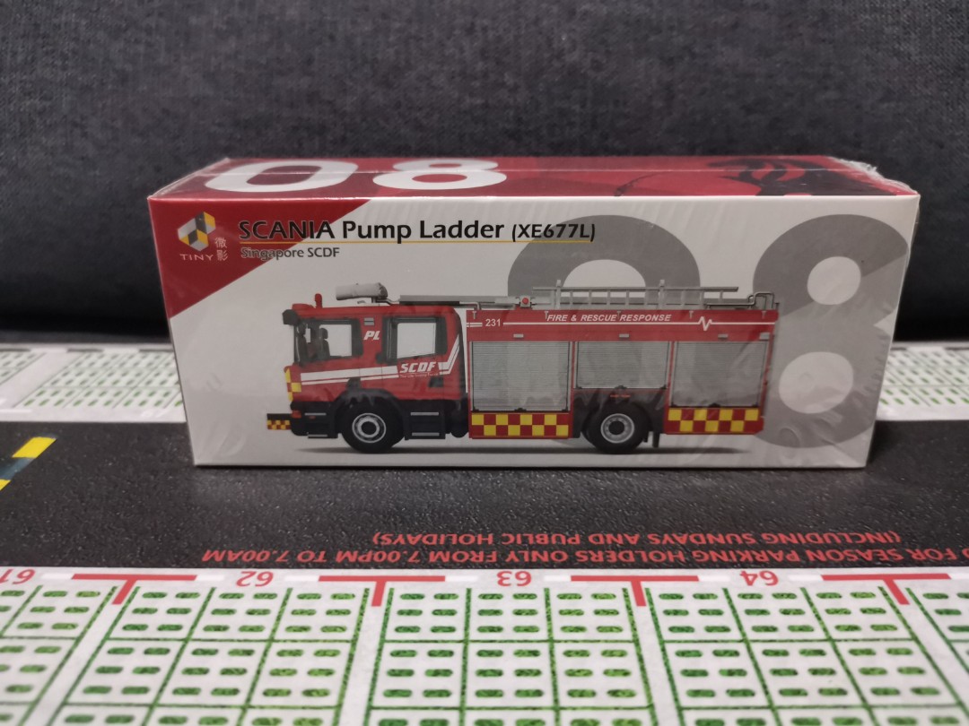 Tiny SCDF Scania pump ladder 1/76, Hobbies & Toys, Toys & Games on ...