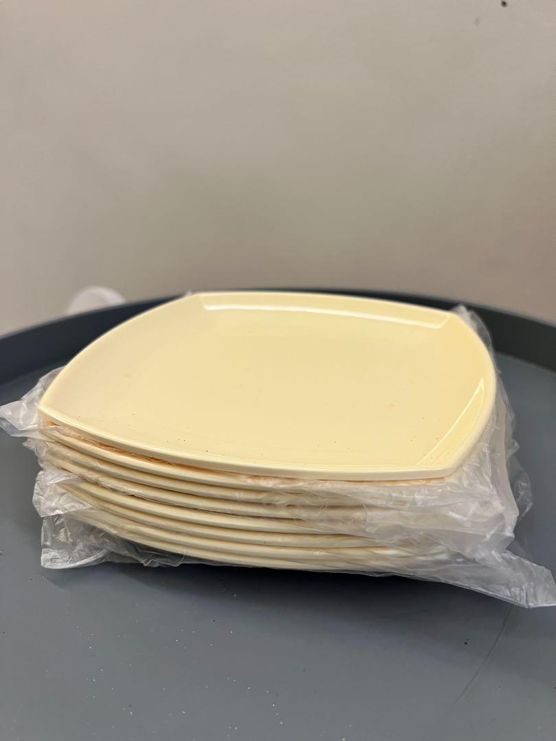 Tupperware Melamine square plates, Furniture & Home Living, Kitchenware ...