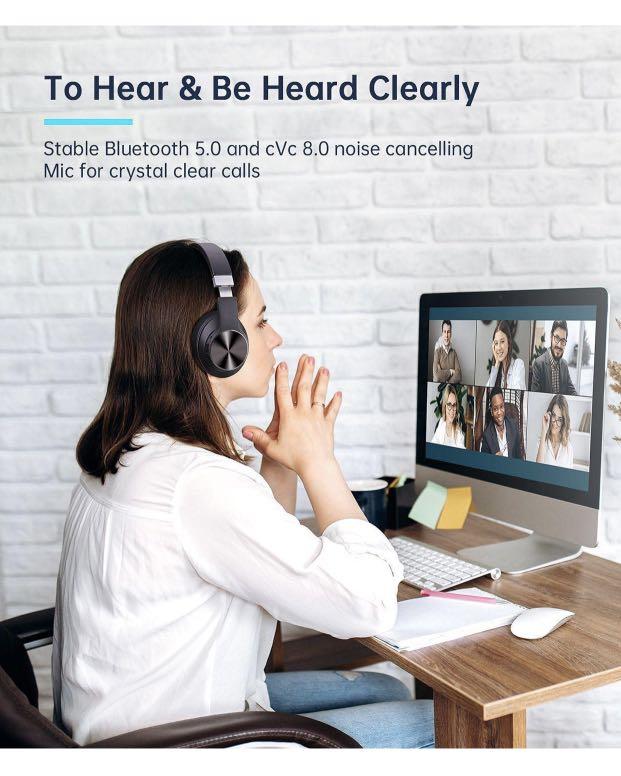 VANKYO C751 Hybrid Active Noise Cancelling Headphones, C751 Over Ear ...